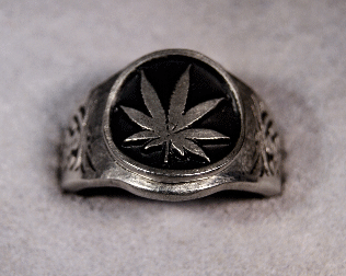 MARIJUANA Leaf Ring WEED BUD Cannabis pewter Ring Sizes 7 to 14 | eBay