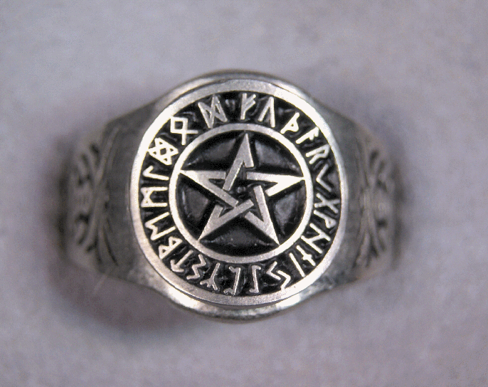 Rune Pentagram ring Pentacle Star ring sizes 7 to 14 | eBay